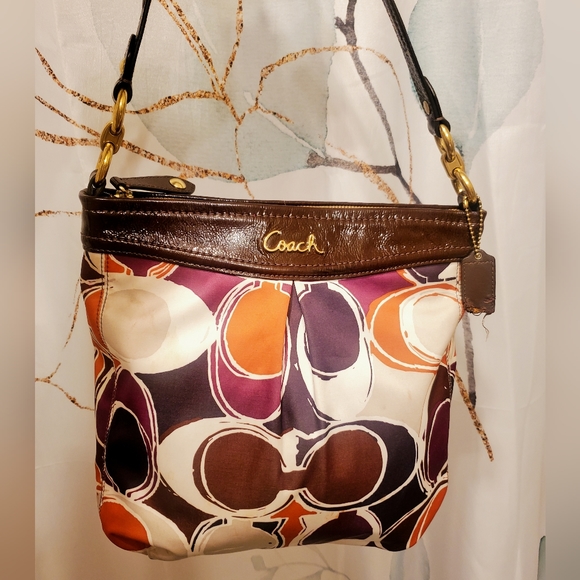 Coach | Bags | Coach Ashley Scarf Print Hippie Hand Drawnsatchel With ...